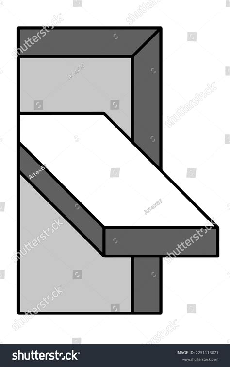 Vector Image Rectangular Beam Gray Color Stock Vector Royalty Free