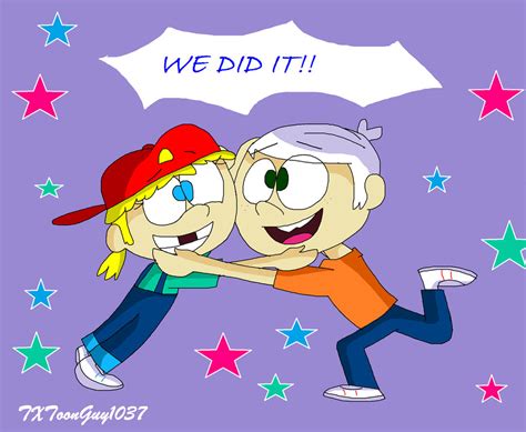 The Loud House Lincoln Lana Victory Hug By Txtoonguy1037 On Deviantart