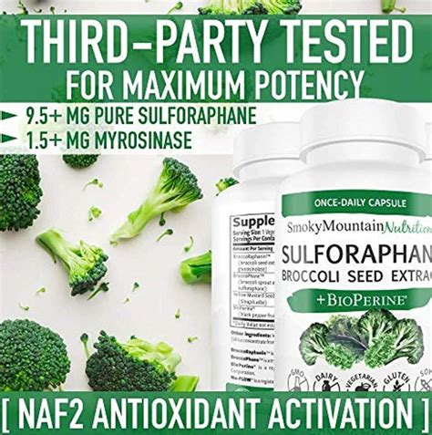 Sulforaphane Supplement 75mg With Myrosinase Broccoli Seeds Broccoli