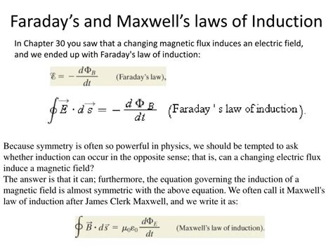 Ppt Ch 32 Maxwells Equations 4 Powerpoint Presentation Free