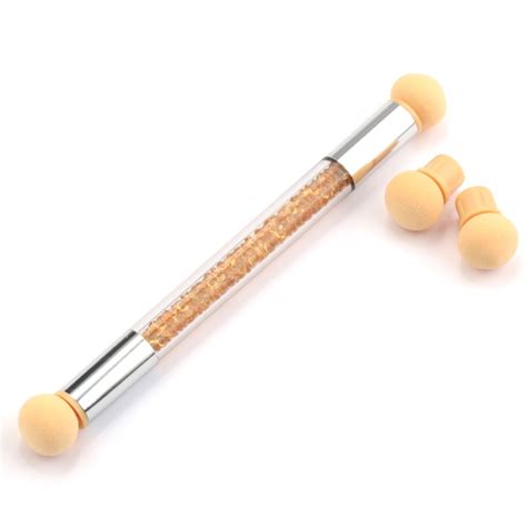 1 Pcs Double Headed Gradient Brushes Acrylic Rhinestone Handle Sponge