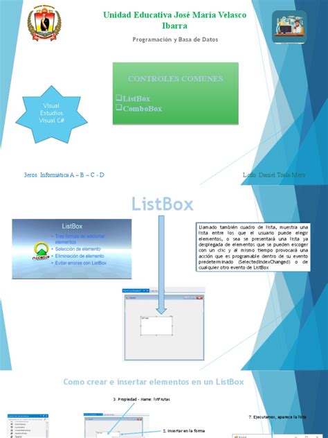 Listbox Combobox Pdf Programación De Computadoras Ciencias De