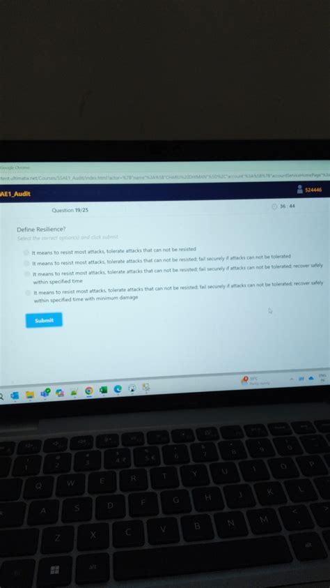Define Resilience Select The Correct Options And Click Submit It Me