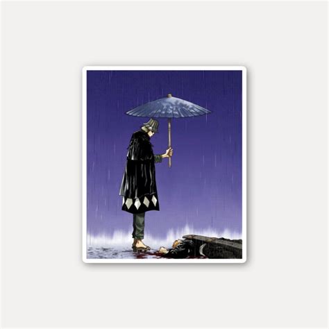 Kisuke Urahara Umbrella Scene Sticker Fiveota