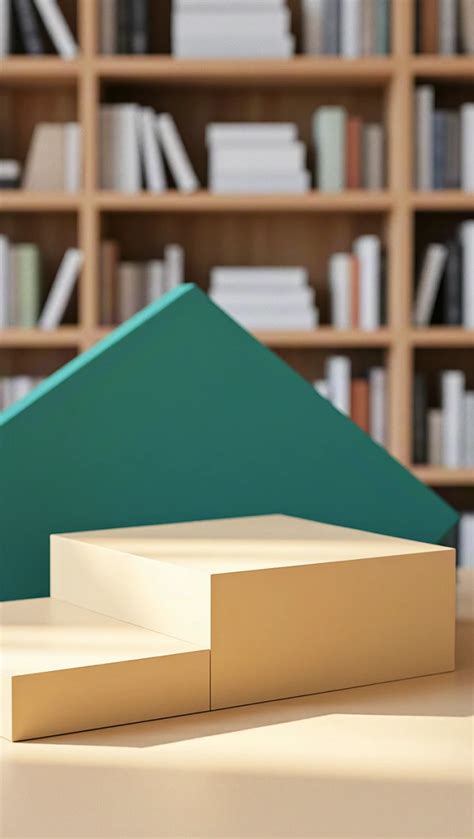 图书馆 书架 书本 背景 展台 底座 浅黄色 可爱风 滑 花瓣网