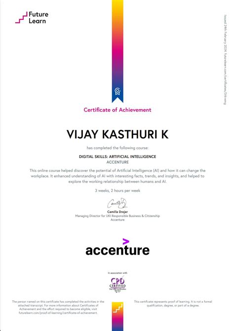 Completed Digital Skills Course By Accenture Vijay Kasthuri K Posted On The Topic Linkedin
