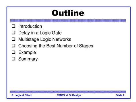 ppt ee466 vlsi design lecture 6 logical effort powerpoint