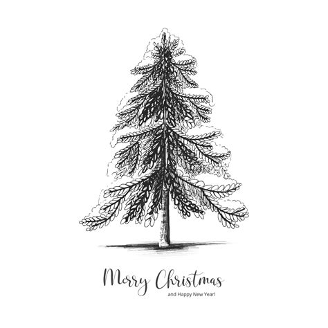 Christmas Tree Pencil Drawing