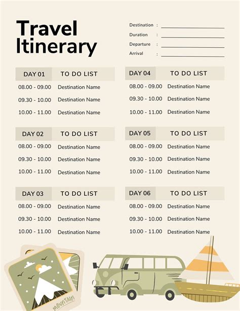 Flight Itinerary Template Sample Template Samples