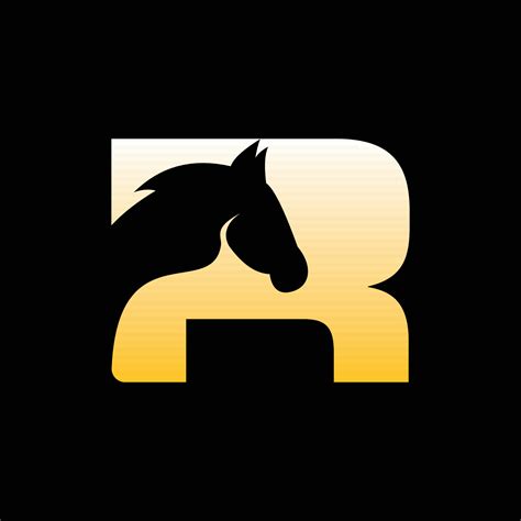 Letra R Caballo Geométrico Moderno Logo 11201692 Vector En Vecteezy