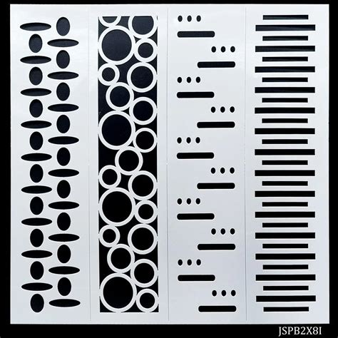 Jags Stencil Plastic Border 4in1 2x8 Inch Add Elegance To Your Desig