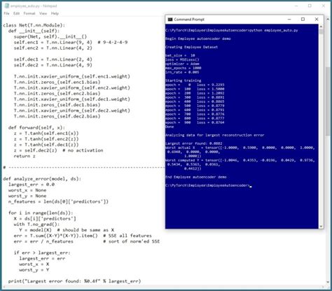 A Pytorch Autoencoder For Anomaly Detection James D Mccaffrey