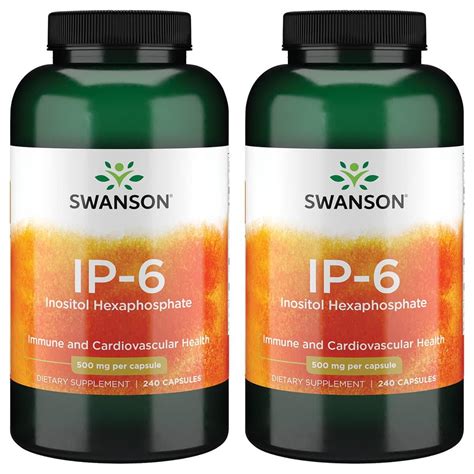 Swanson Ip 6 Inositol Hexaphosphate 240 Caps 2 Pack