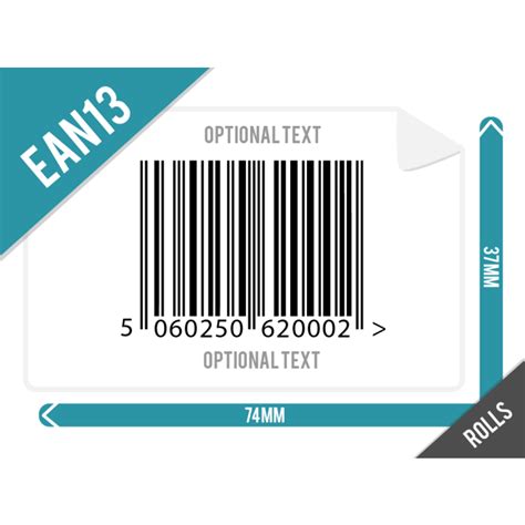Ean13 Gtin13 Barcode Labels 74mm X 36mm Tanto Labels