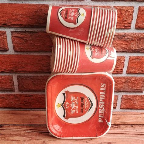 خرید و قیمت تم تولد فوتبالی پرسپولیس بشقاب و لیوان یکبارمصرف کاغذی 20