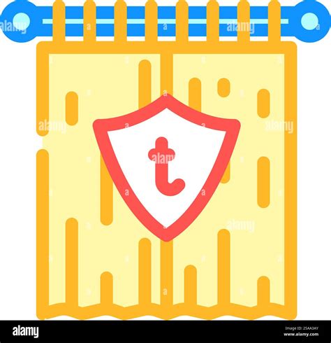 Thermal Curtains Energy Conservation Color Icon Vector Thermal