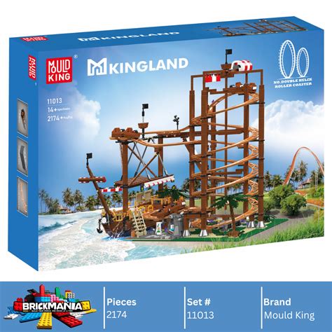 Mould King 11013 Double Helix Roller Coaster Building Set 2174 Pcs