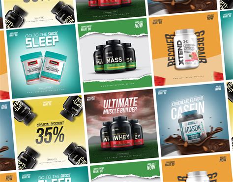 Social Media Banner Ads Design For Supplement Product Behance