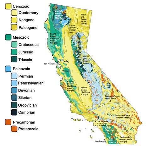 California Geologic Map Geologic Map Of Santa Barbara County