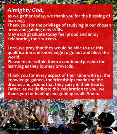 High School Graduation Prayer