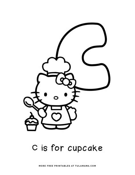 Hello Kitty Alphabet Letters Coloring Pages [2025]
