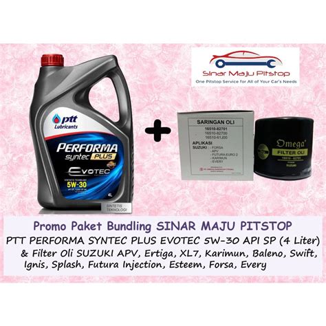 Jual Paket Bundling Oli Ptt Lubricants Performa Syntec Plus Evotec 5w