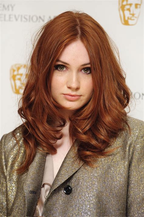 Karen Gillan Red Hair Woman Long Hair Styles Curly Hair Styles