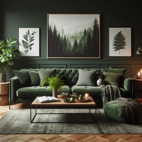 15 Forest Green Dark Green Living Room Ideas