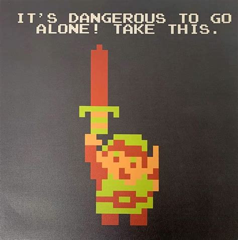 The Legend Of Zelda Its Dangerous To Go Alone Canvas Print Gaming