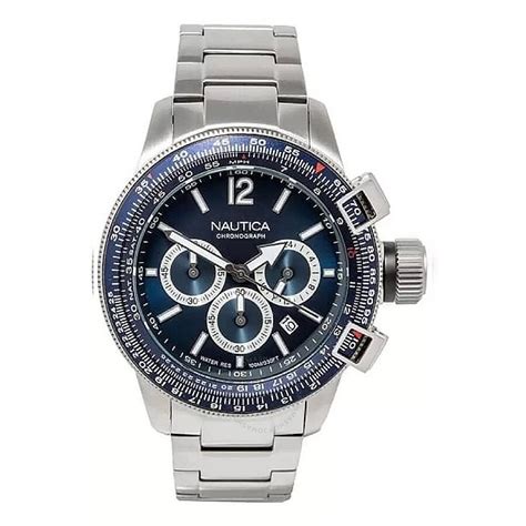 Nautica Chronograph Quartz Blue Dial Mens Watch Napbfcf02 656086100273