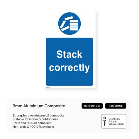 Stack Correctly Sign Safety Signs And Stickers