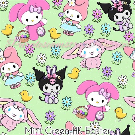 Mint Green Hk Easter Purpleseamstress Fabric
