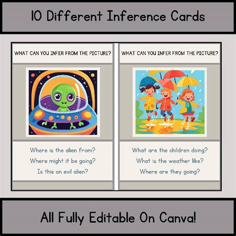 Inference Reading Comprehension Cards By Techlitteach Tpt