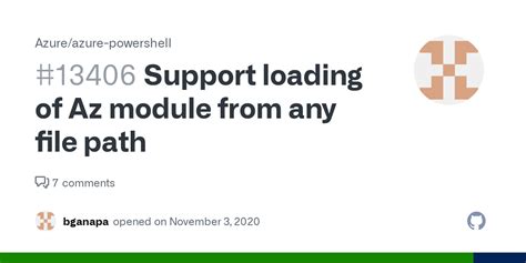Support Loading Of Az Module From Any File Path · Issue 13406 · Azureazure Powershell · Github