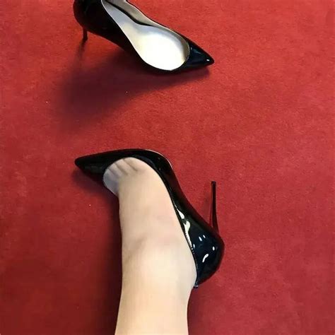 Taafo Exposed Cleavage Stiletto Pointed Toe 8cm 10cm 12cm High Heels