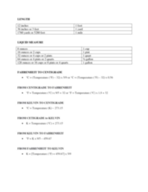 Solution Metric Conversion Chart Studypool