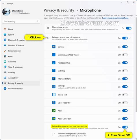 Enable Or Disable Apps Access To Microphone In Windows 11 Windows 11 Forum