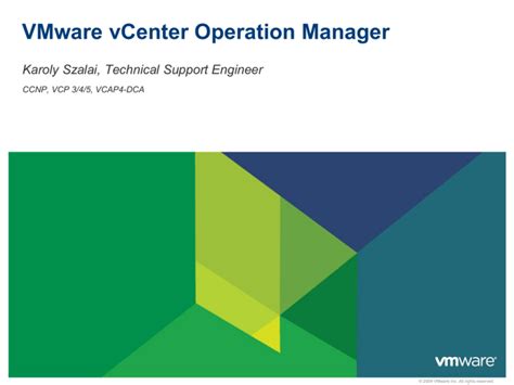 Vmware Vcenter Operation Manager