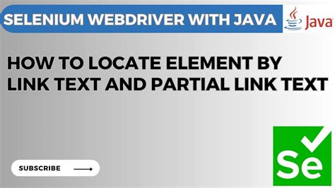 Selenium Webdriver Tutorial 15 How To Find Element By Link Text And Partial Link Text Youtube