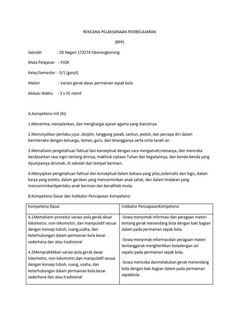 Tugas Rpp Pkurikulum Penjas Pdf Kesehatan Holistik