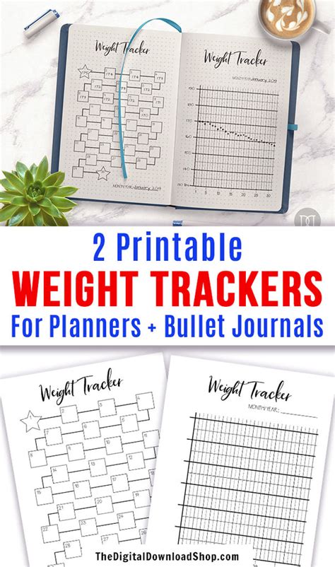 Weight Tracker Bullet Journal Template Menspapa Weight Tracker Bullet Journal Template Menspapa