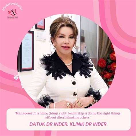 Inder Aesthetic Clinic On Linkedin Klinikdrinder Datukdrinder Drinderaesthetics Empowerment