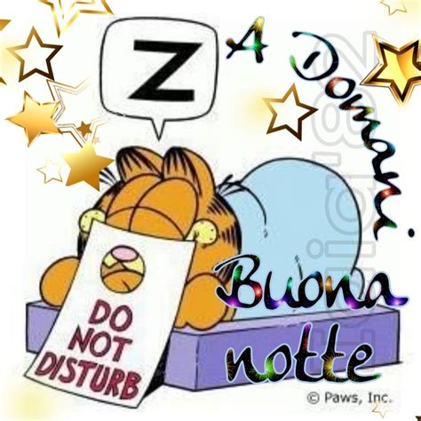 Buonanotte A Domani Garfield Do Not Disturbdi Iaia82 Buonanotte