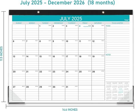 2025 2026 Desk Calendar July 2025 To December 2026 Calendar18
