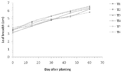Leaf Breadth Of A Vera Leaf Type No 2 At Different Days After