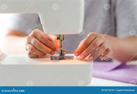 Tailor Woman Threading Needle Of Sewing Machine Stock Image Image Of Couture Needlewoman