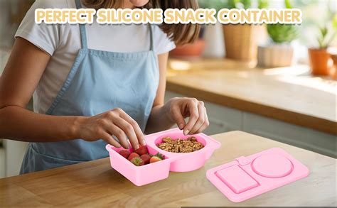 Dalycro Silicone Snack Containers With Lids Reusable