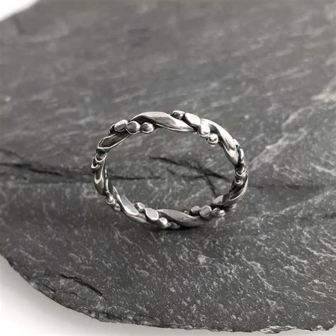 Sterling Silver Fancy Twist Ring Uk Size O Folksy