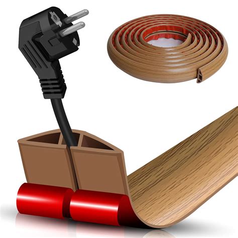 Floor Cord Cover Self Adhesive Cord Hider Floor 10ft