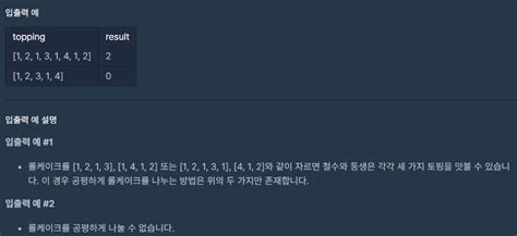 Lv 프로그래머스 롤케이크 자르기 Java